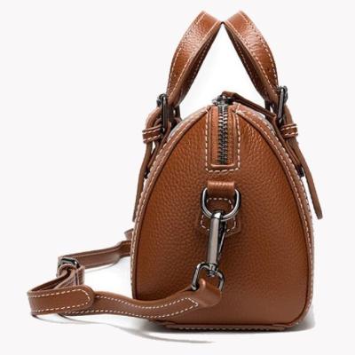 Cina Retro borsa di cuoio di Boston delle donne versatili del cilindro in vendita
