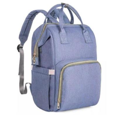 China Custom Multifunction Travel Waterproof Diaper Bag With USB Port for sale