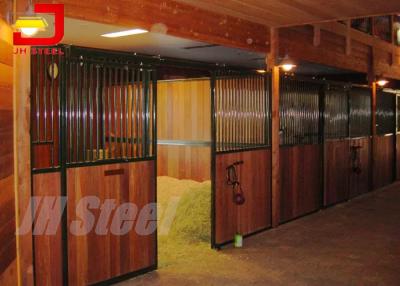 China Horse Riding Club Prefab Horse Stalls , Powder Coated Metal Horse Stalls for sale
