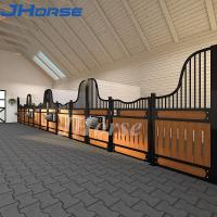 China 4x2.2m Movable Bamboo Horse Stable Stall Front Panel Door for sale