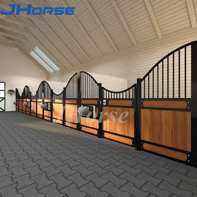 China Indoor Premade Steel Stable Bamboo Safety European Horse Stall Portable for sale