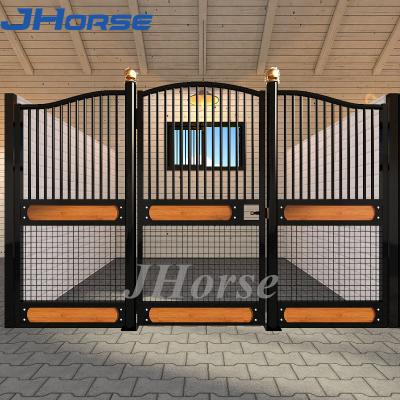 China Custom Security Permanent Bamboo European Horse Stall Hot Dipping Galvanized for sale
