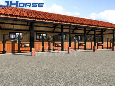 Cina La stalla di legno dell'interno del cavallo riveste le parti anteriori di pannelli stabili portatili in vendita