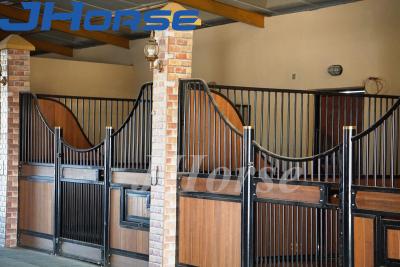 China 14 Foot Horse Stall Fronts Durable Hot Dipped Galvanized Bamboo Frame for sale