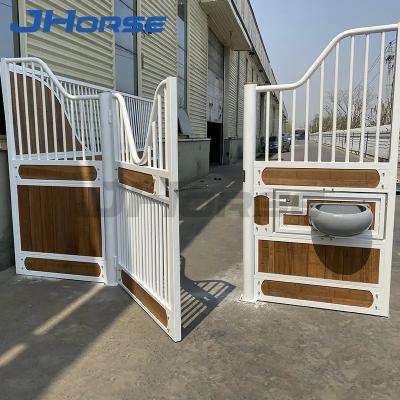 China Indoor 50mm Square Frame Bamboo Horse Stable Partitions Anti Rust for sale
