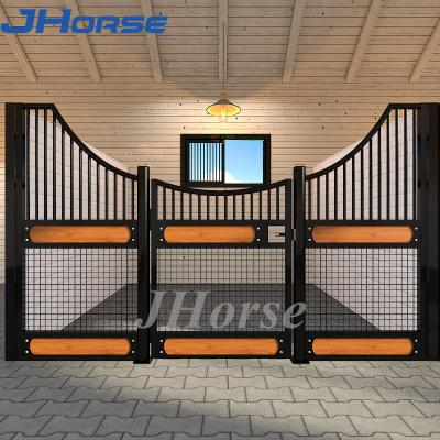 China OEM ODM Modular Horse Stall Kits , Equine Stall Fronts Bamboo / Pine Wood for sale