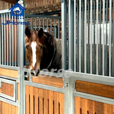 China European Horse Stable Fronts Panels Steel Wood Weatherproof Powder Coated Galvanized Stall European Horse Stalls for sale