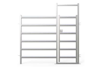 China Temporary Square Galvanized Cattle Panels , Steel Yard Panels With Gates for sale