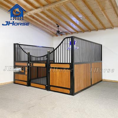 China Space Efficient Swing Door Horse Stable Front Panel With Bamboo Infill for sale