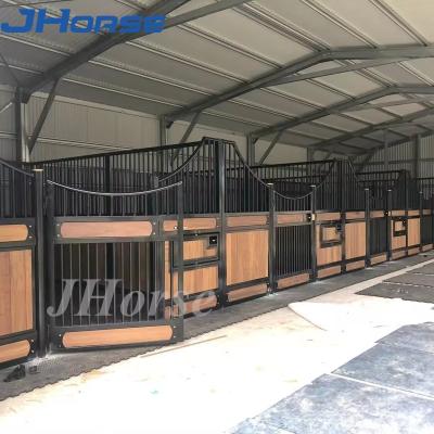China Customized Strength Beautiful Stable Wooden Stall Fronts With Swing Door Or Sliding Door For Farms for sale