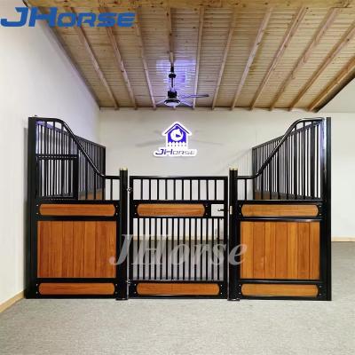 China Customized Strength Beautiful Stable Wooden Stall Fronts With Swing Door Or Sliding Door For Farms for sale