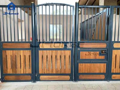 China Sturdy Horse Stables Stall Bamboo Wood Board Horse Stable Panel Horse Stall Sliding Doors for sale