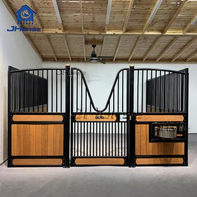 China Customized Safe Design Bamboo Horse Stable Horse Stall Fronts With Socializing Window for sale