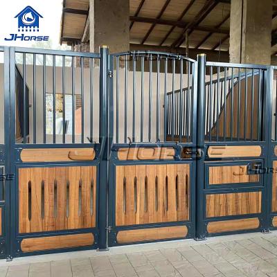 ヨーロッパスタイルの馬小屋のストール、フィーダー付きフロントパネル、防湿馬具