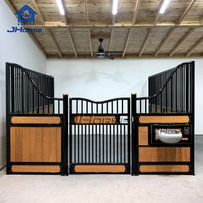 China Horse Stable Front Panel Bamboo Pine Wood Door Design Equestrian Supplies for sale