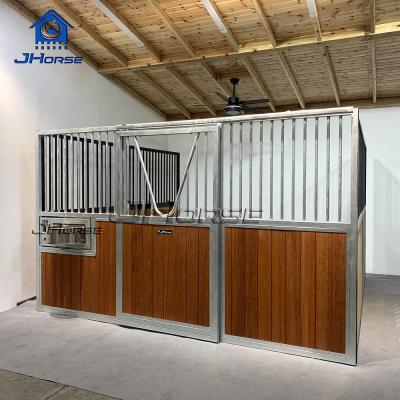 China Customized Safe Design Bamboo Horse Stable Front With Socializing Window for sale