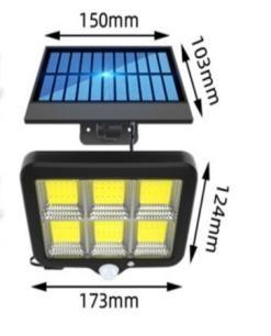 Cina 6 batteria solare 520g del litio 18650 di PS 1200mAh dell'ABS della luce di inondazione della PANNOCCHIA in vendita