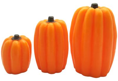Cina Wax Pumpkin LED Light 3pk With Freehand Sketch 10*10*15cm 8*8*12cm 6.5*6.5*7.5cm in vendita
