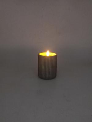 Cina Cement Round LED Candle 1 LED On-Off 8.1*8.1*10(11.8)Cm  315g in vendita