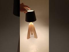 Rechargeable Wooden Base Battery Operated Night Light For Nursery 200lm