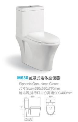 China Sanitary Ware Ceramic Washroom One piece Toilet M630 for sale