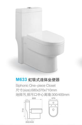 China Best Selling Western WC Toilet with Flush M633 for sale