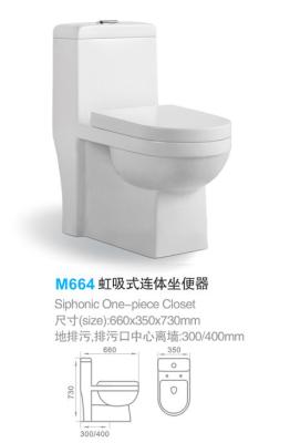 China Sale Ceramic WC/ One piece Toilet/On Sale M664 for sale