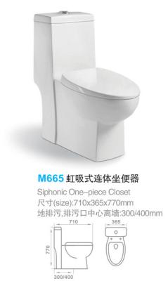 China Bathroom Ceramic Siphonic Italian Toilet,One piece Toilet M665 for sale