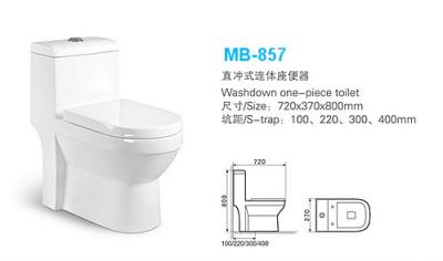 China India washdown one piece toilet,ceramic wc sanitary wares bathroom toilet MB-857 for sale