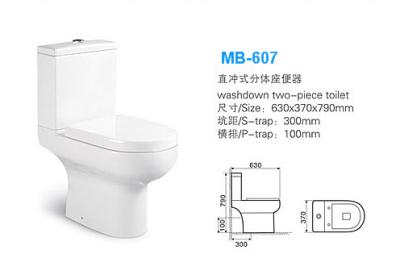 China Mordern Washdown Ono piece Toilet Bidet Combination for Indian market MB-607 for sale