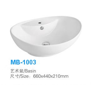 China European Countertop Ceramic Oval Basin MB-1003 for sale
