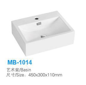 China Bathroom Ceramic Basin Rectangular Basin Countertop Basin  MB-1014 for sale