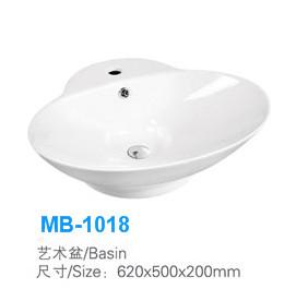 China Above Counter Sink Top Mounted Sink Bathroom Ceramic Sink MB-1018 for sale