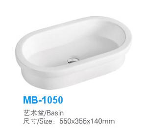 China Hotel Sink Oval Sink Ceramic Face Sink MB-1050 for sale