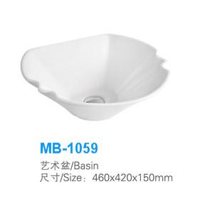 China Oval Flower Basin Bathroom Countertop Basin Ceramic Basin MB-1059 for sale
