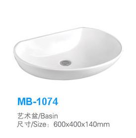 China Porcelain Round Basin Countertop Overflow Cover /Wash Basin MB-1074 for sale