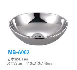 China Ceramic Round Silver Sink Bathroom Sink Countertop Sink MB-A002 for sale
