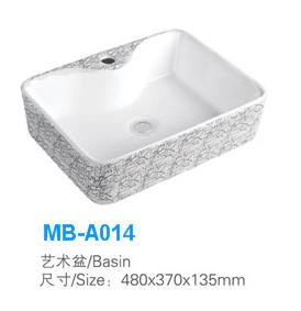 China Hot sales  art modern basin print design Counter top ceramic hand wash Basin MB-A014 for sale