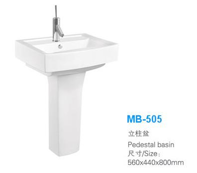 China Project using pedestal ceramic solid surface wash Pedlista basin MB-505 for sale