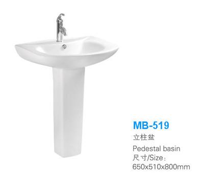 China Bathroom Luxury Pedestal Basin MB-519 for sale