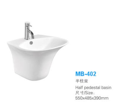 China Wall Hung Ceramic Pedestal Wash Basin MB-402 for sale