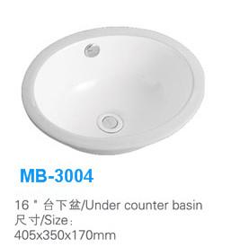 China Fancy ceramic inset wash basin under counter MB-3004 for sale