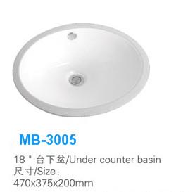 China New Designs bathroom sink undercounter vanity sink MB-3005 for sale