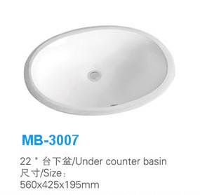 China Counter basin top sink,under counter basin MB-3007 for sale