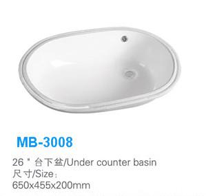 China Oval Designs bathroom vanity sink undermount toilet basi MB-3008 for sale