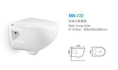 China Western style bathroom construction wall hung water closet MB-722 for sale