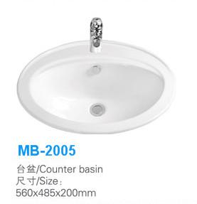 China Ceramic hand wash above counter sink cabinet basin MB-2005 for sale