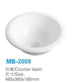 China Ceramic Oval Avove counter Mount Wash Hand Basin MB-2009 for sale