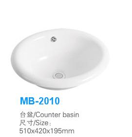 China Bathroom Ceramic Small Sink,Hot Sell Counter Top Wash Basin MB-2010 for sale