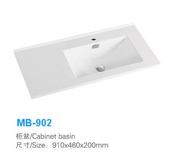 China High Quality And New Design Counter Wash Basin Wooden Cabinet MB-902 for sale
